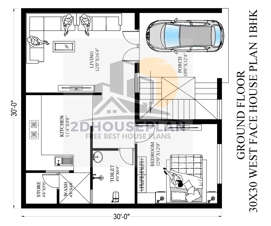 30x30 House Plan 30x30 East Facing House Plans 30x30 House Plan